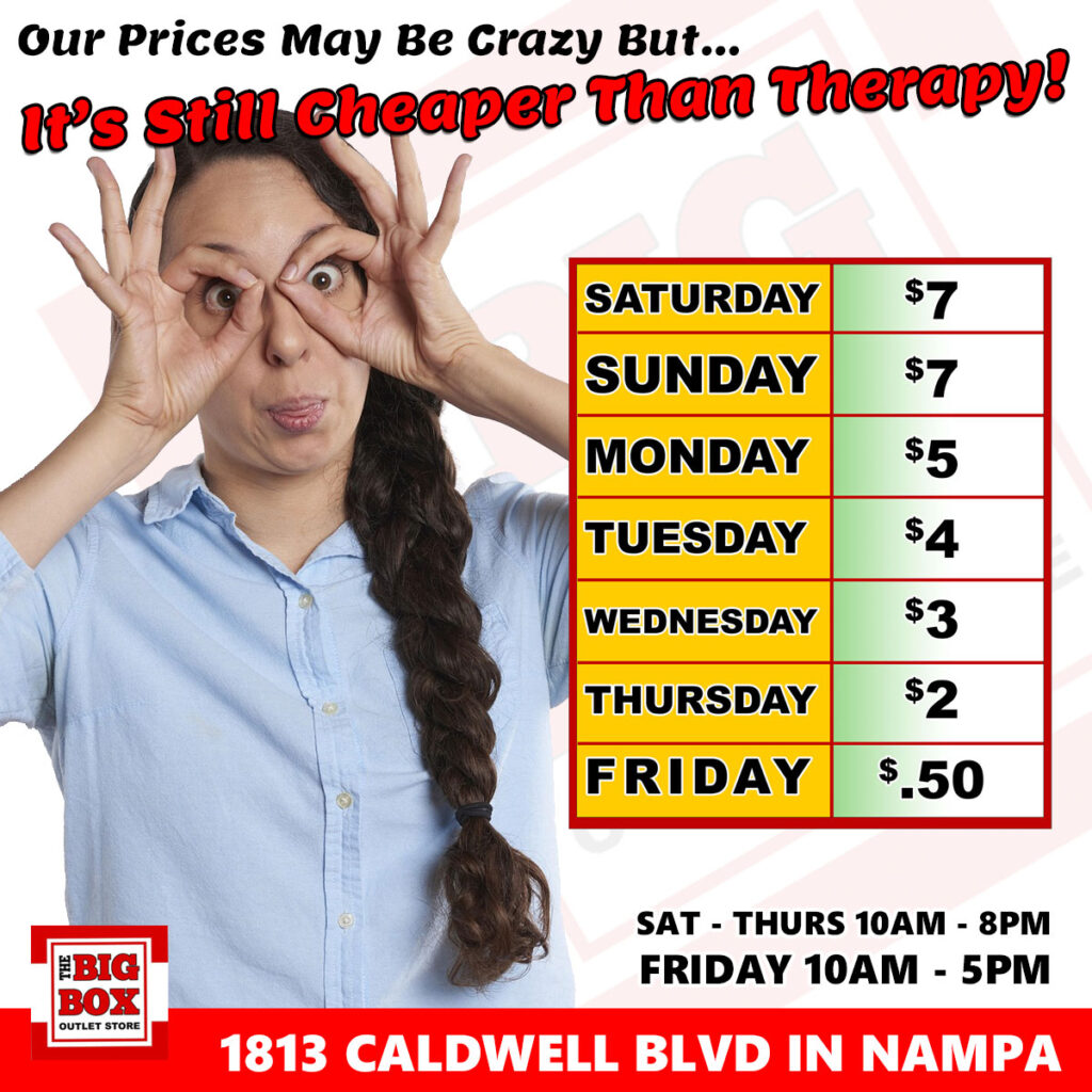 THE BIG BOX OUTLET - Idaho's Favorite Store On Shuffle!